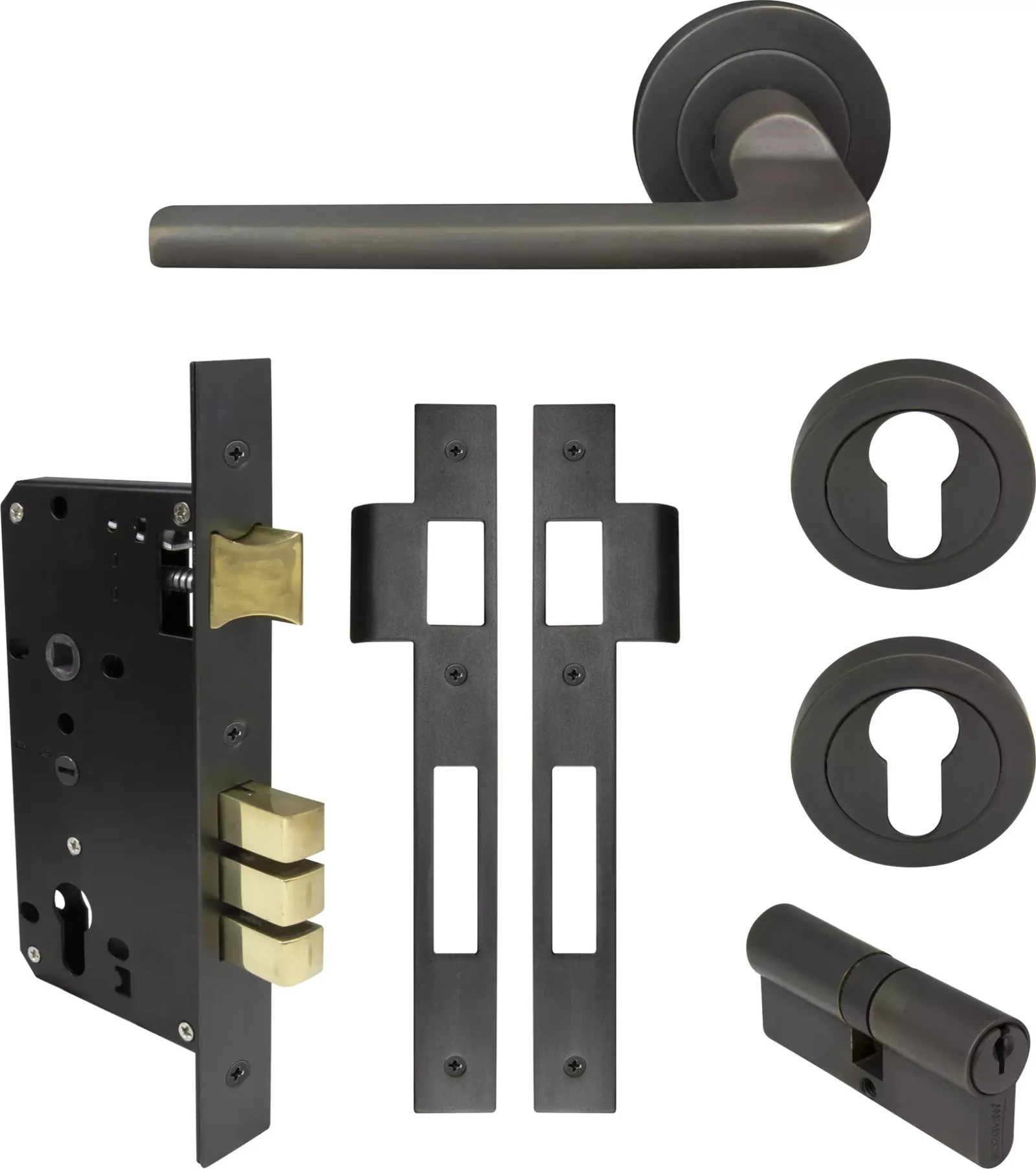 Chalet Round Rose Entrance Set - E85 - Key/Key - DRB