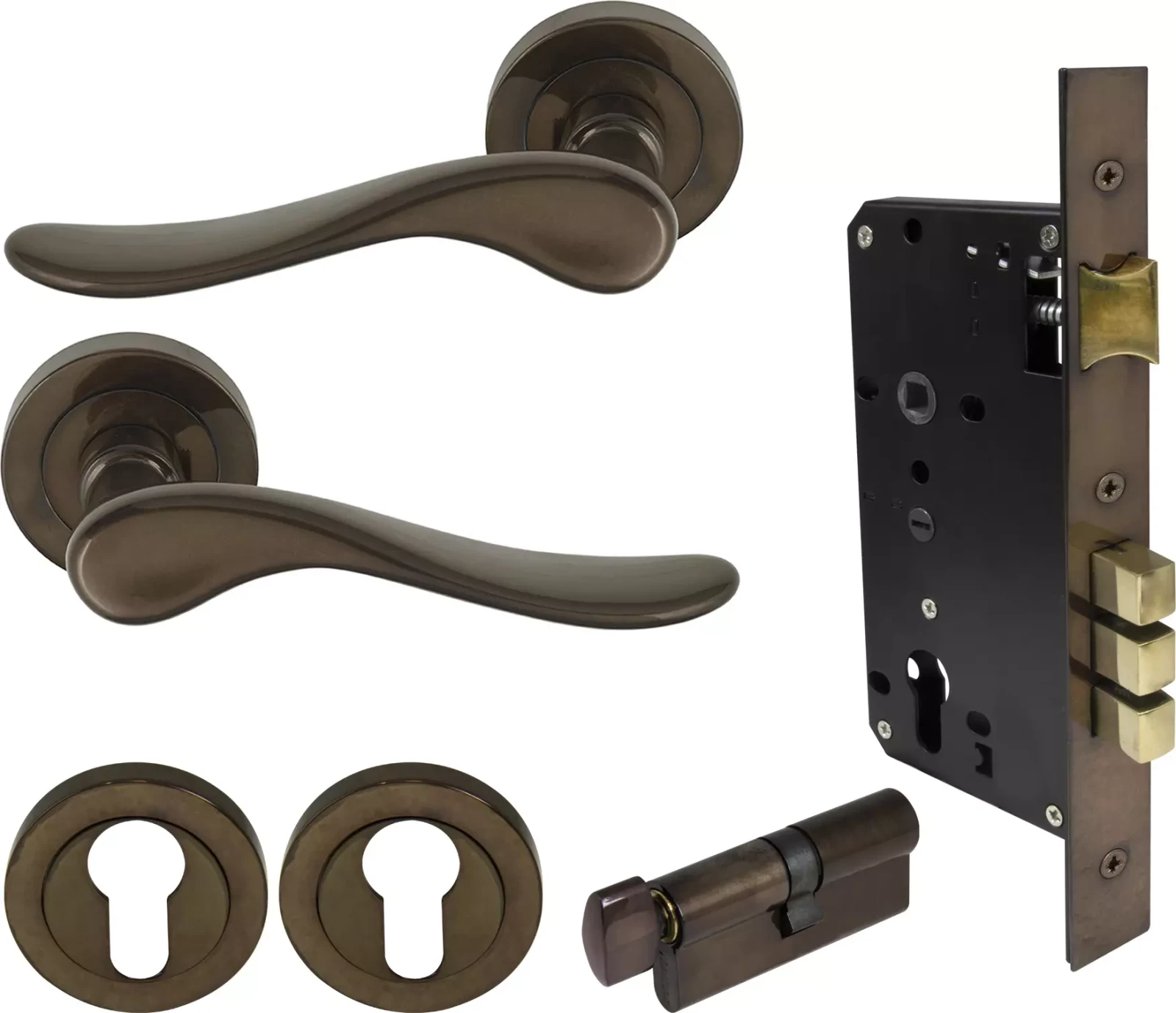 Haven Round Rose Entrance Set - E85 - AB