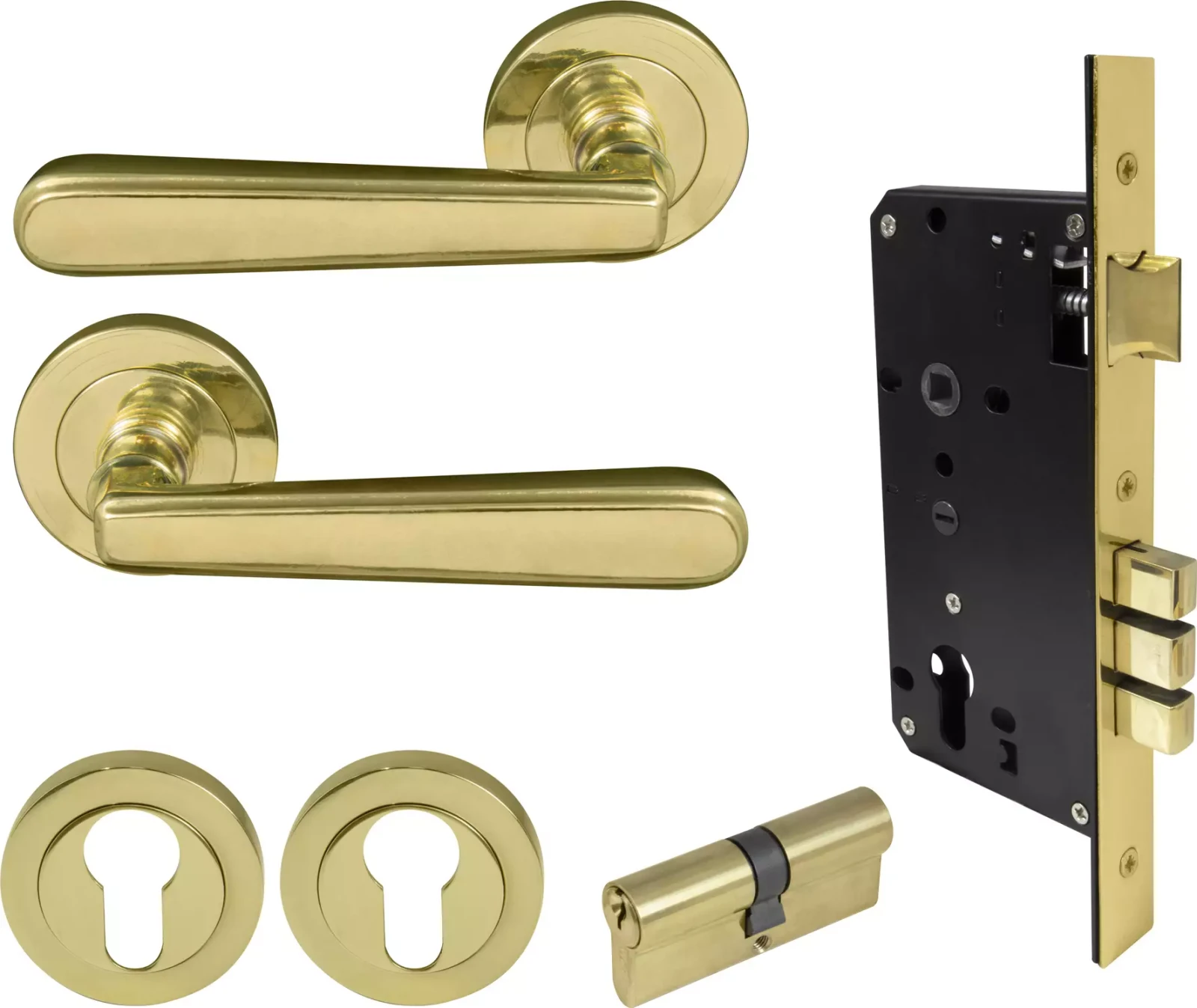 Villa Round Rose Entrance Set - E85 - Key/Key - UB