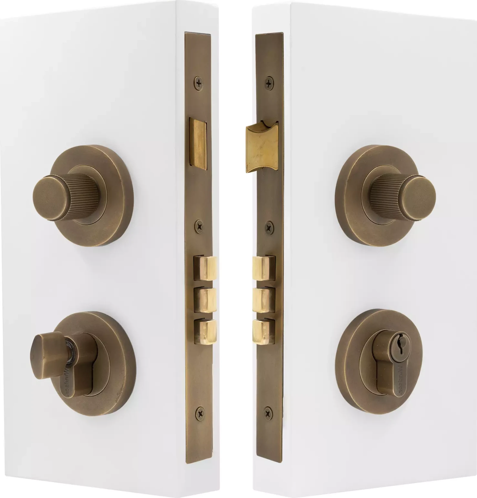 NIDO - Double Turn Lock Kit - Linear Knurl - RB