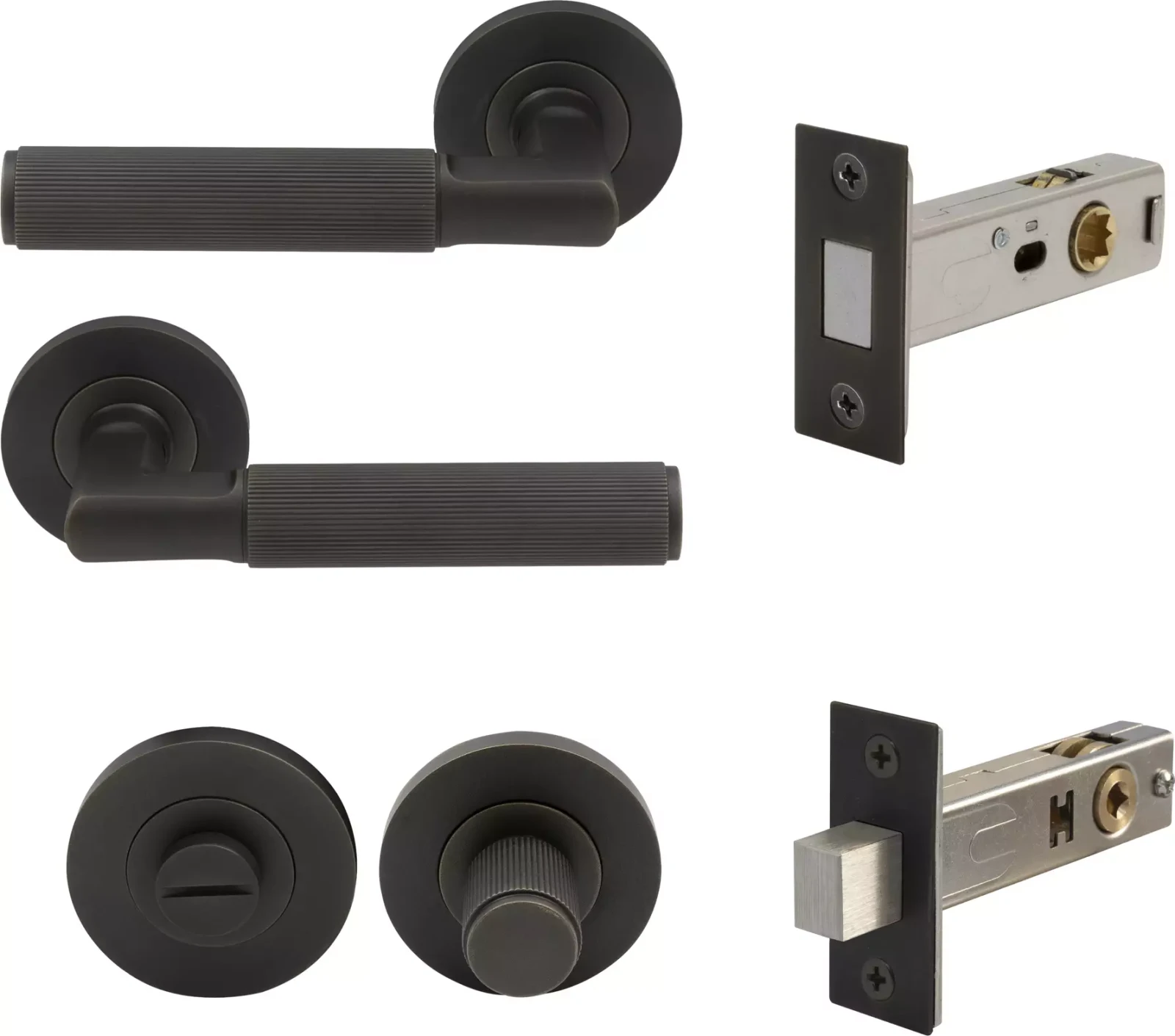 NIDO - Lumina Rose Privacy Set - Magn. Latch - Linear Knurl - DRB