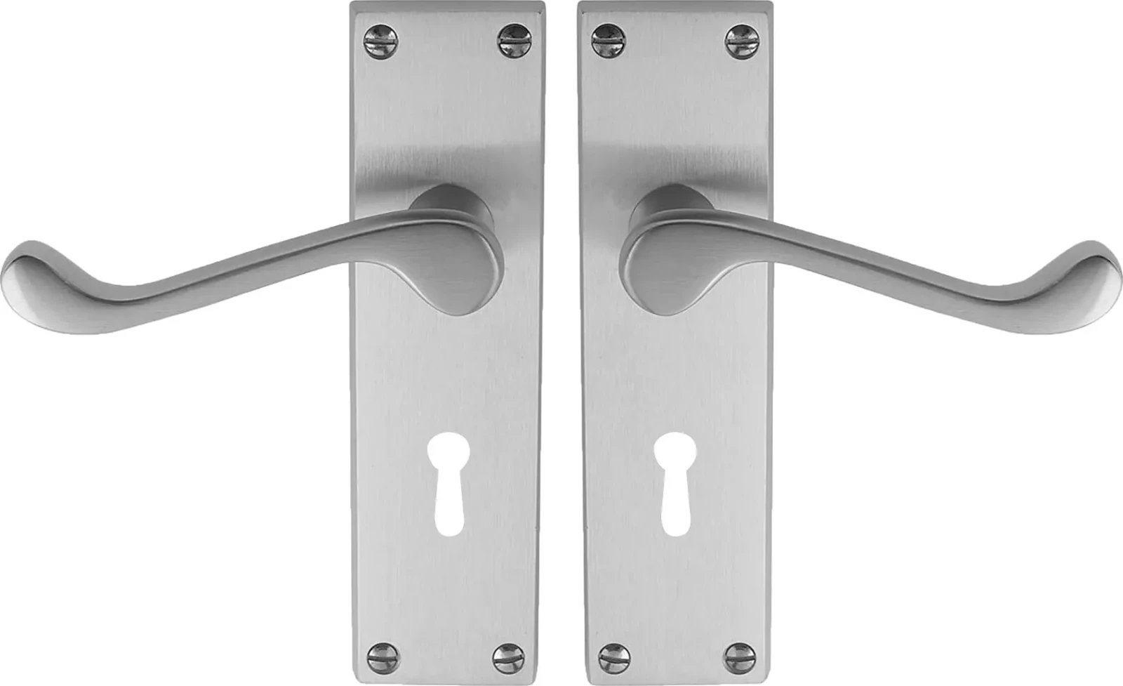 York Lever Longplate - Lever Lock Handle Set - SC