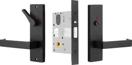 87 Lever on Plate - Privacy Disabled Lock Kit - BLK