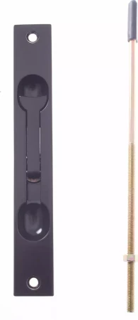 Surface Mount Flushbolt /w D Tip Rod - BLK